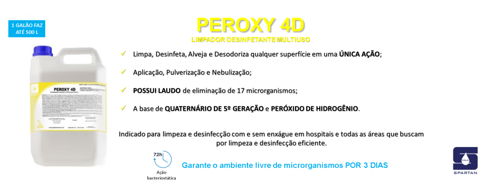 Peroxy 4D – Desinfetante Hospitalar Intermediário.